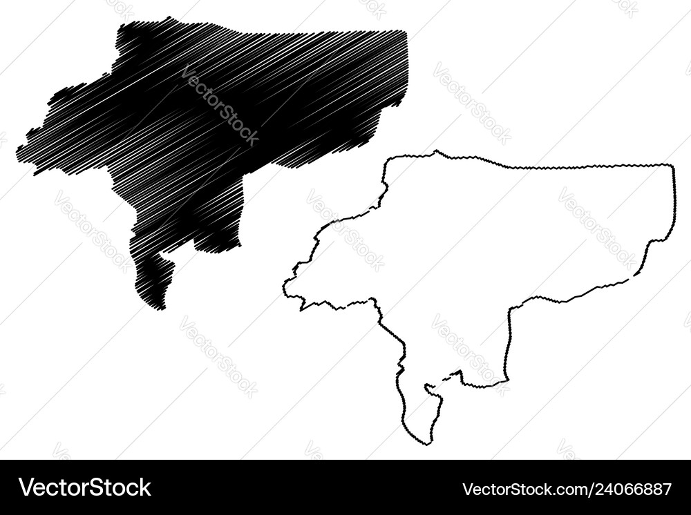 Isfahan province map Royalty Free Vector Image