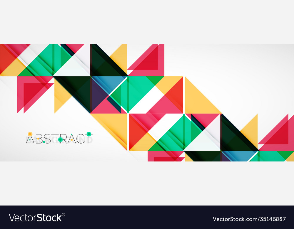 Set triangle geometric backgrounds Royalty Free Vector Image