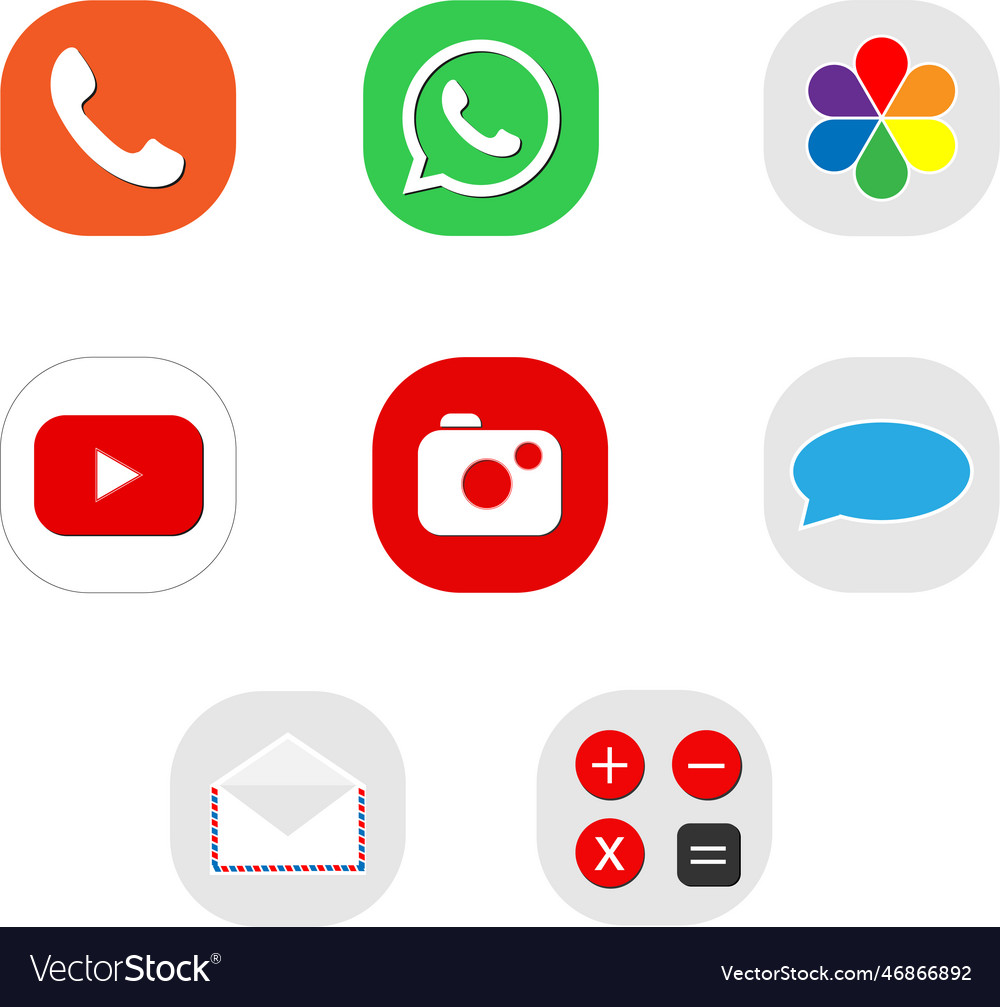A set of mobile phone icons Royalty Free Vector Image A set of mobile phone icons Royalty Free Vector Image
