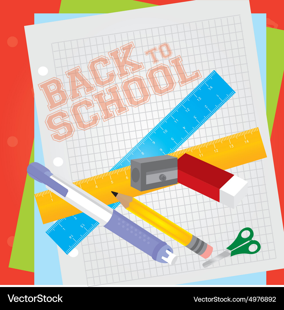 Abstract back to school background with some Vector Image