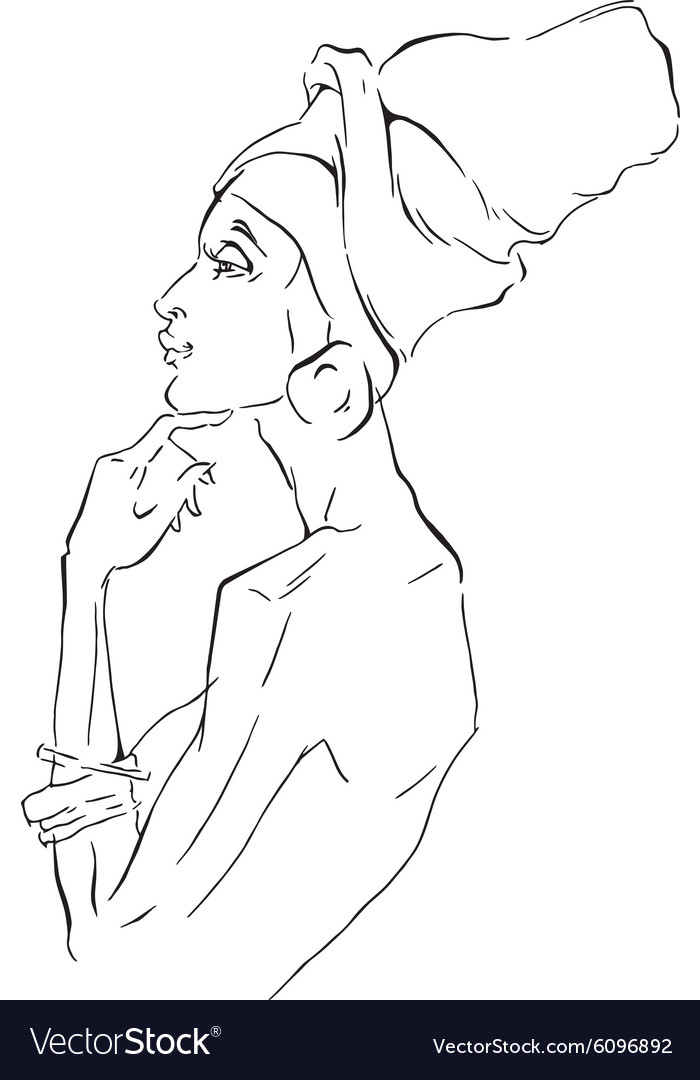 African Woman Portraits Royalty Free Vector Image