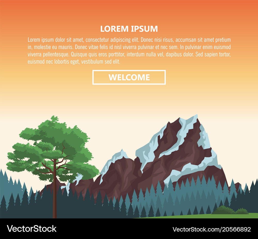 Beautiful landscape infographic Royalty Free Vector Image