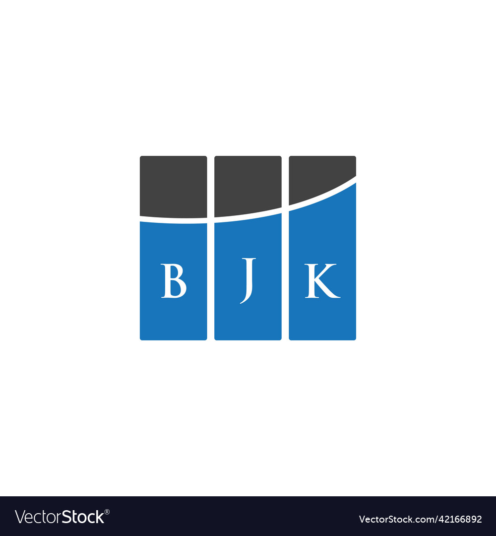 Bjk letter logo design on black background Vector Image