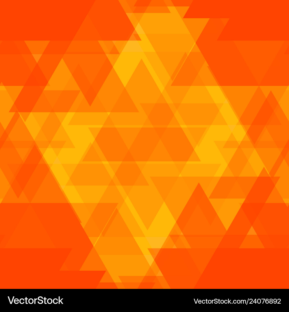 Bright orange and yellow triangles in the Vector Image