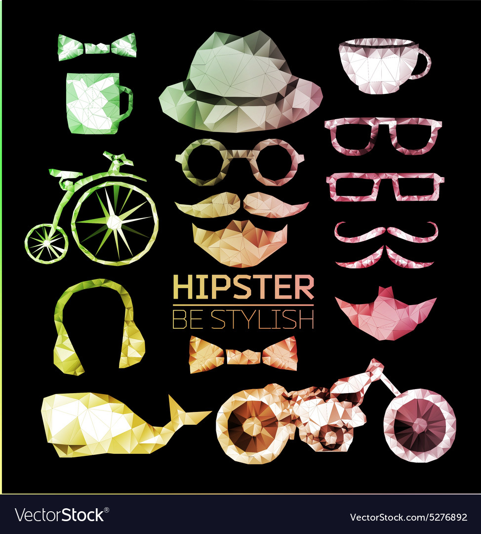 Hipster style elements Royalty Free Vector Image