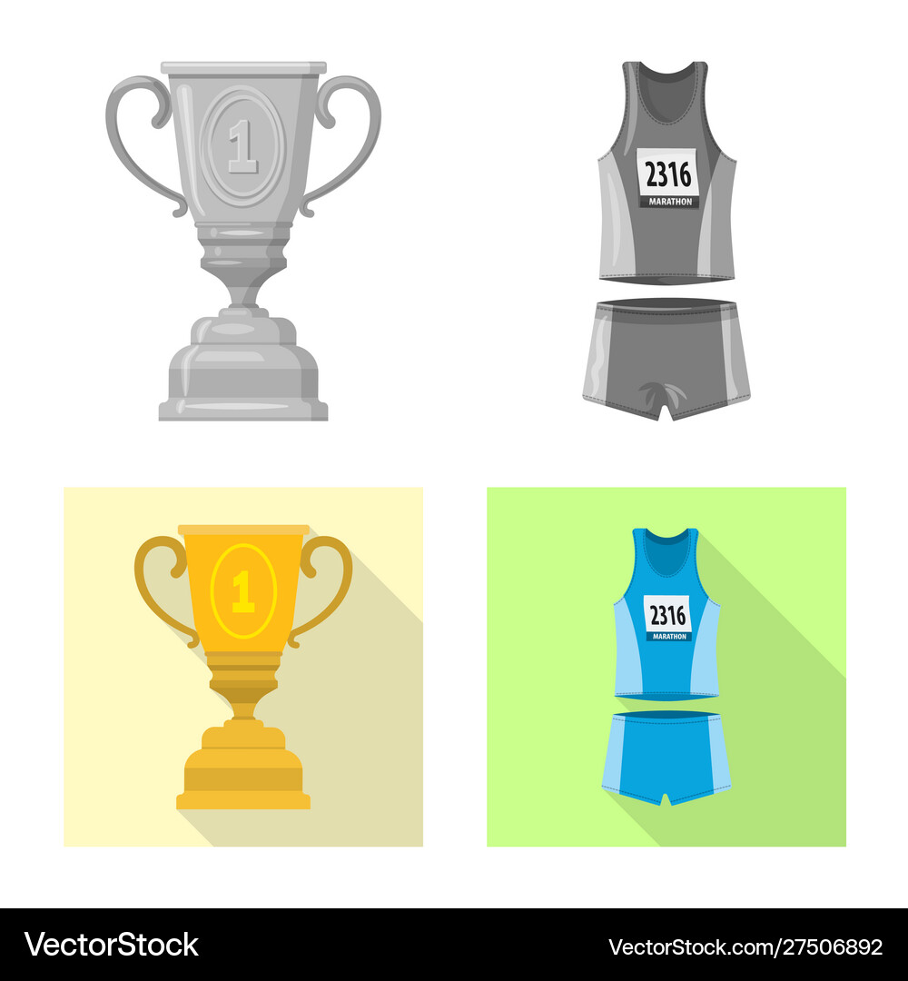 Isolated object sport and winner sign Royalty Free Vector
