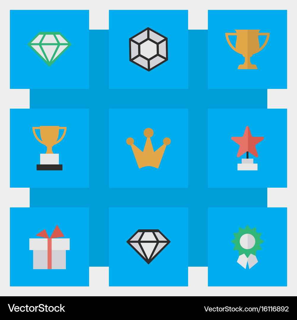 Set of simple awards icons Royalty Free Vector Image