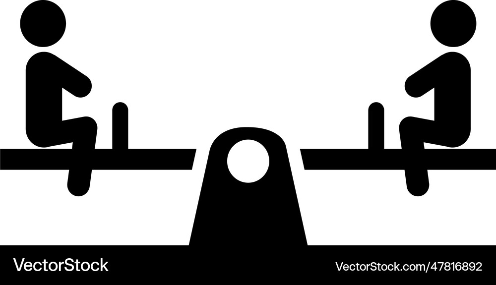 Swing child flat style icon Royalty Free Vector Image