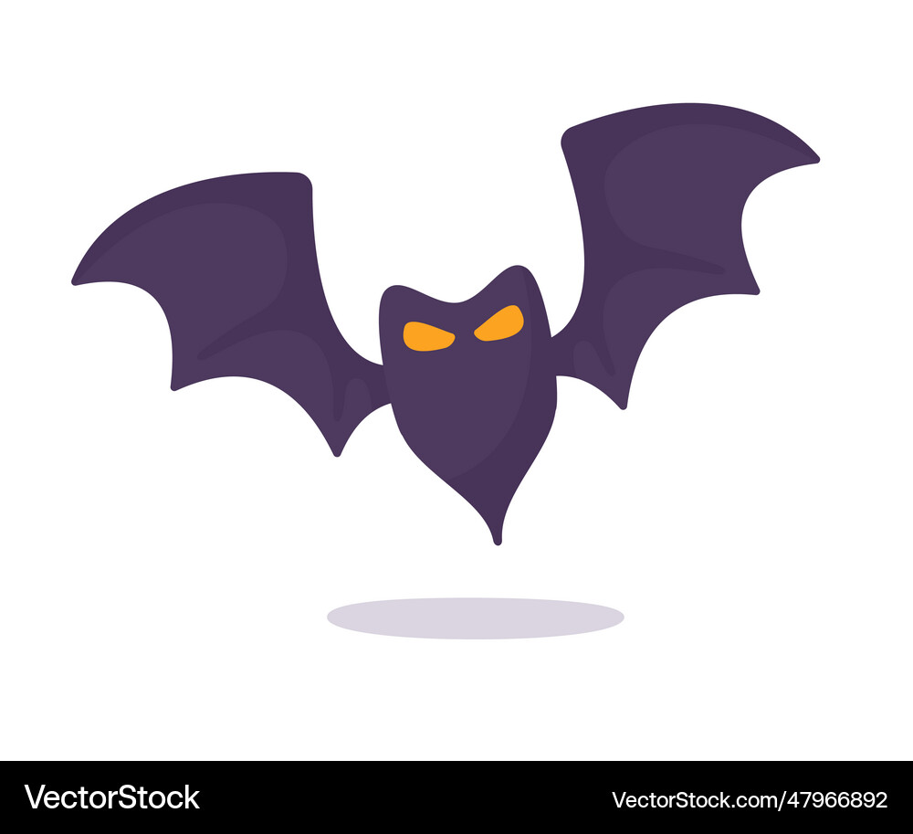 Vampire bat cartoon scary ghost bat blood on Vector Image