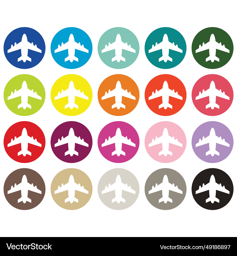 Airplane planner sticker clipart Royalty Free Vector Image