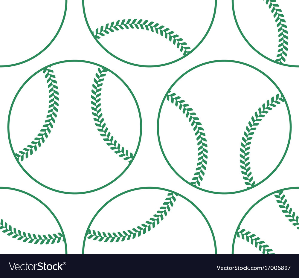 Baseball seamless pattern Royalty Free Vector Image