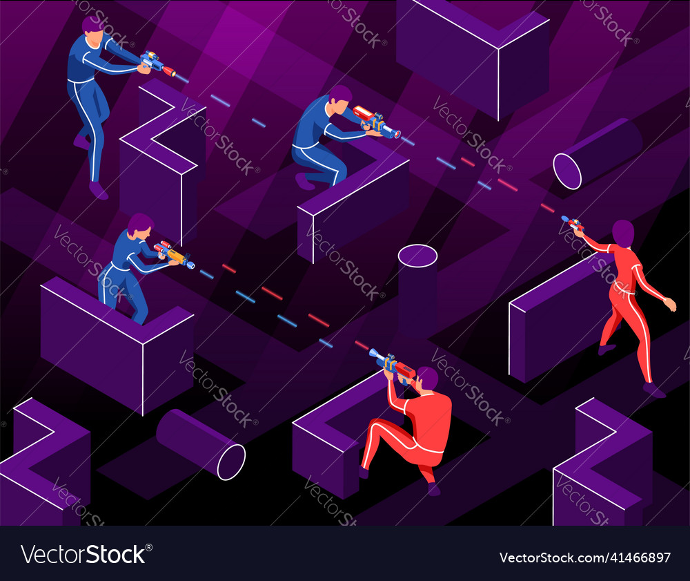 Blaster game labirynth composition Royalty Free Vector Image