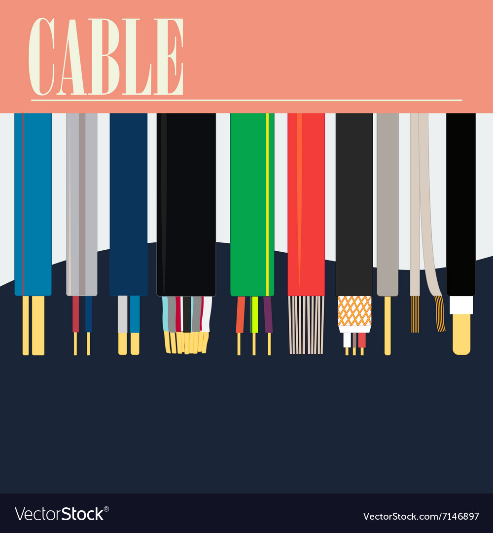 Electrical Cable Collection Royalty Free Vector Image
