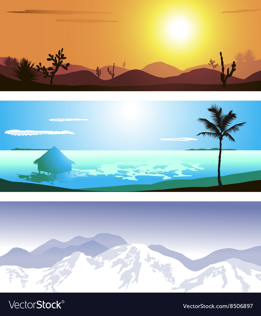 Geographical backdrop set Royalty Free Vector Image