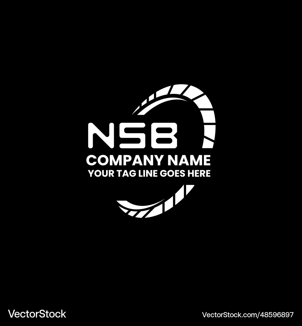 Nsb letter logo design simple and modern Vector Image