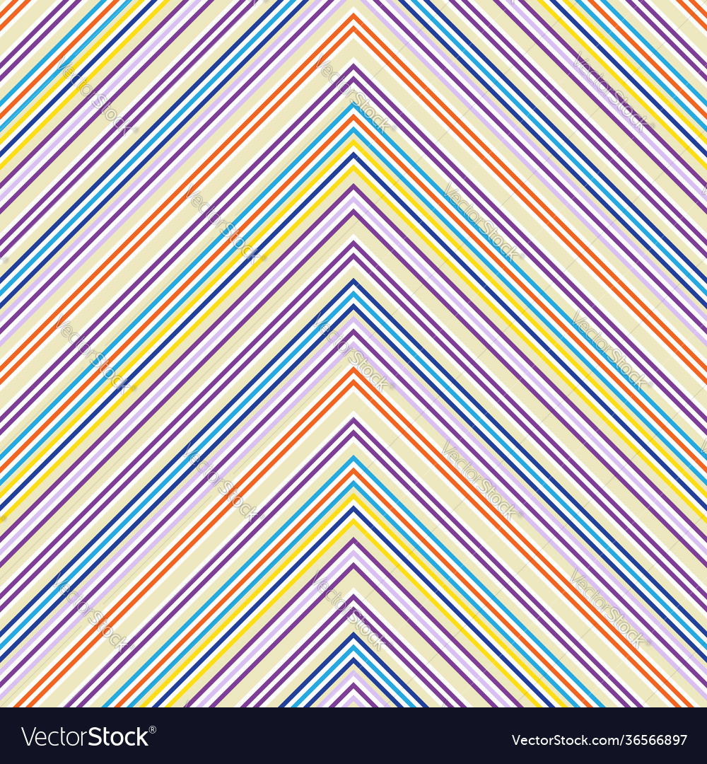 Rainbow chevron diagonal stripes seamless pattern Vector Image