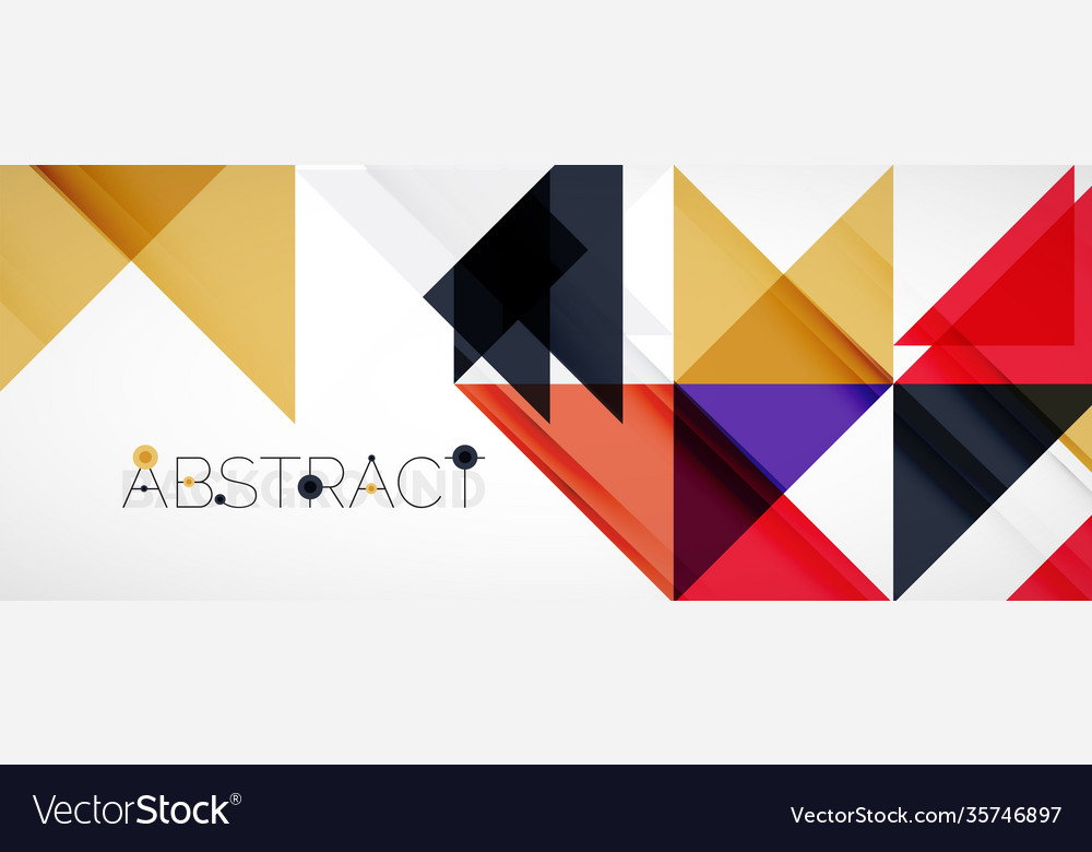 Set triangle geometric backgrounds Royalty Free Vector Image