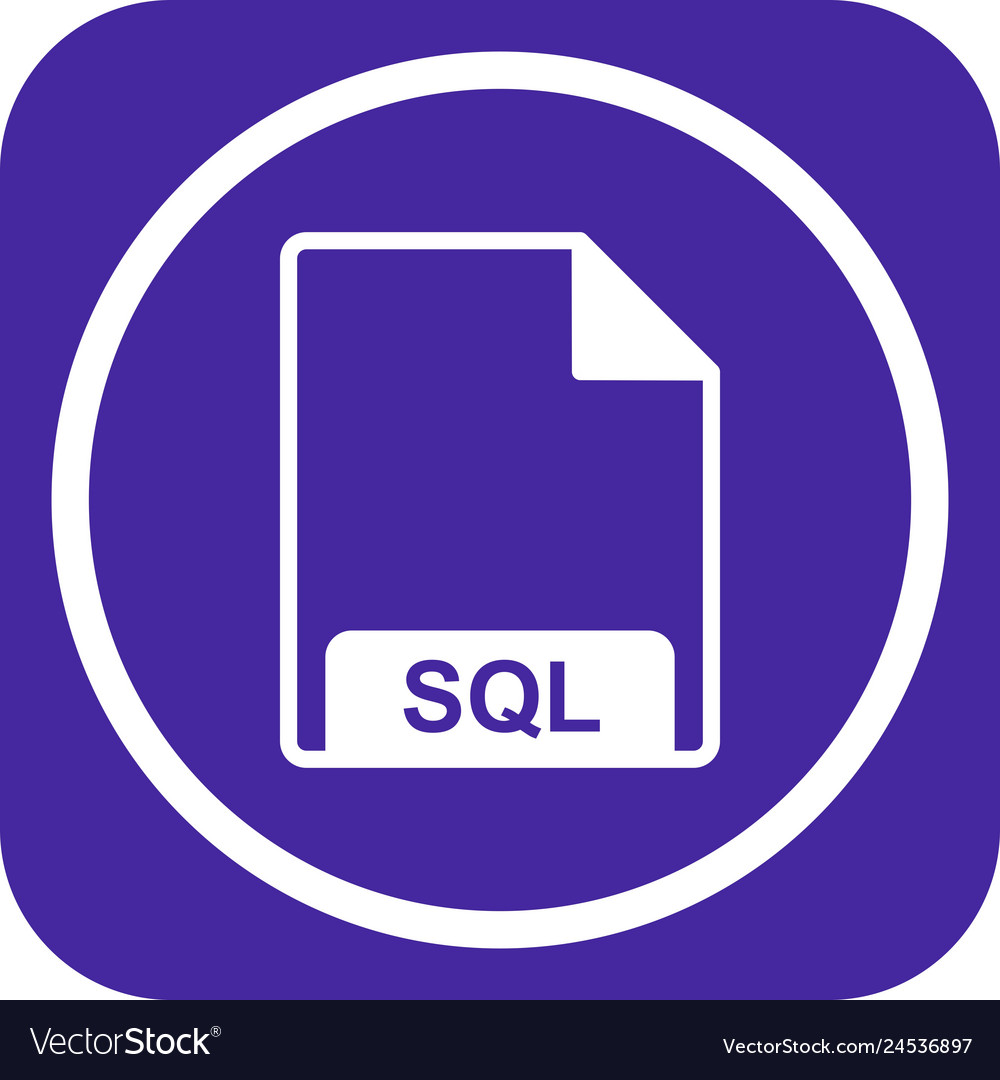 Sql icon Royalty Free Vector Image - VectorStock