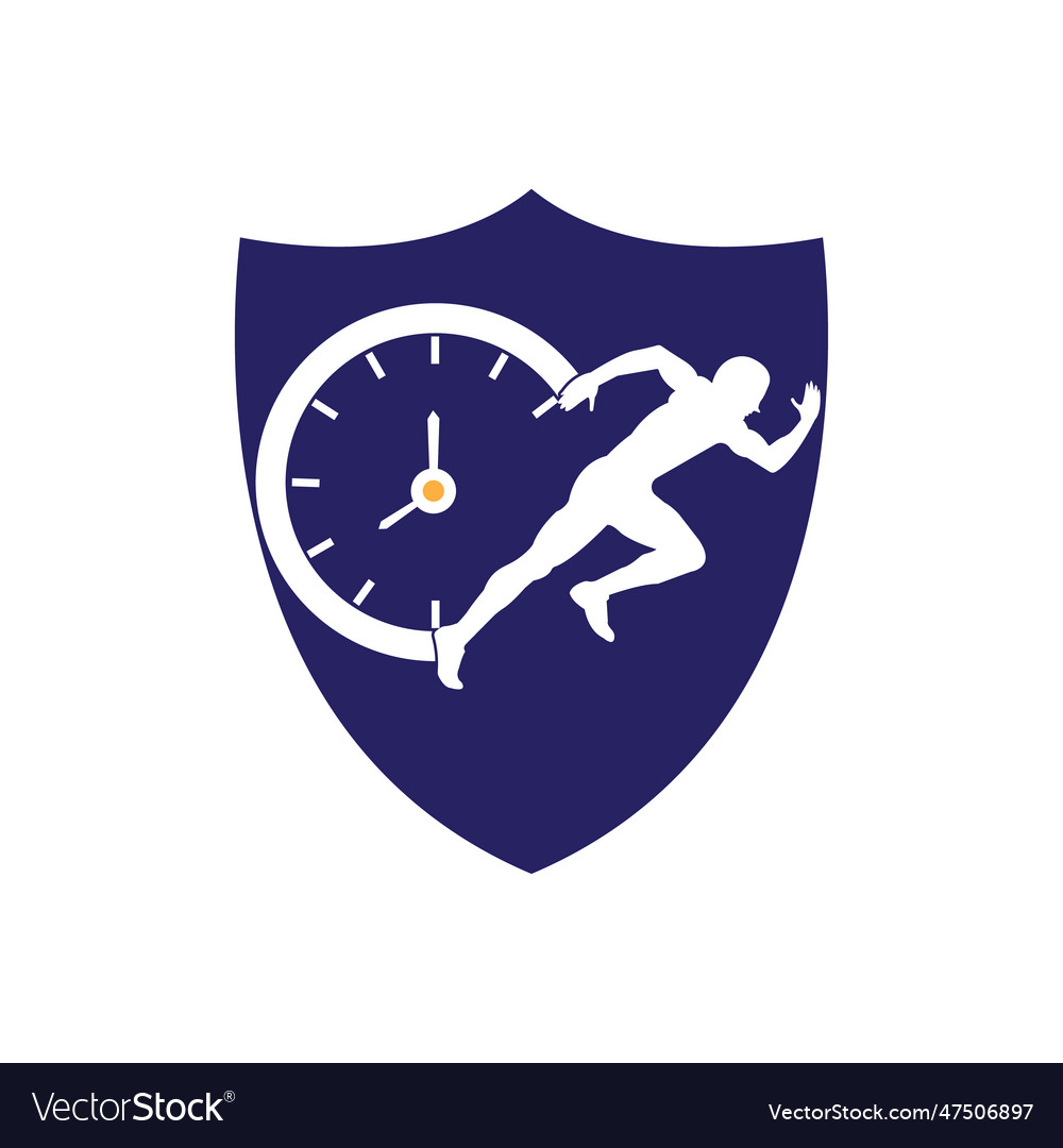 Time run logo template Royalty Free Vector Image