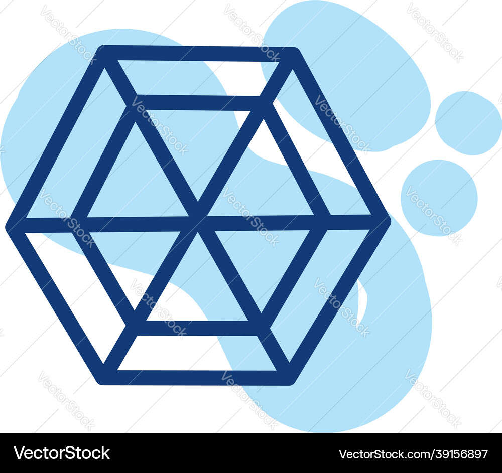 Turquise stone icon on white background Royalty Free Vector