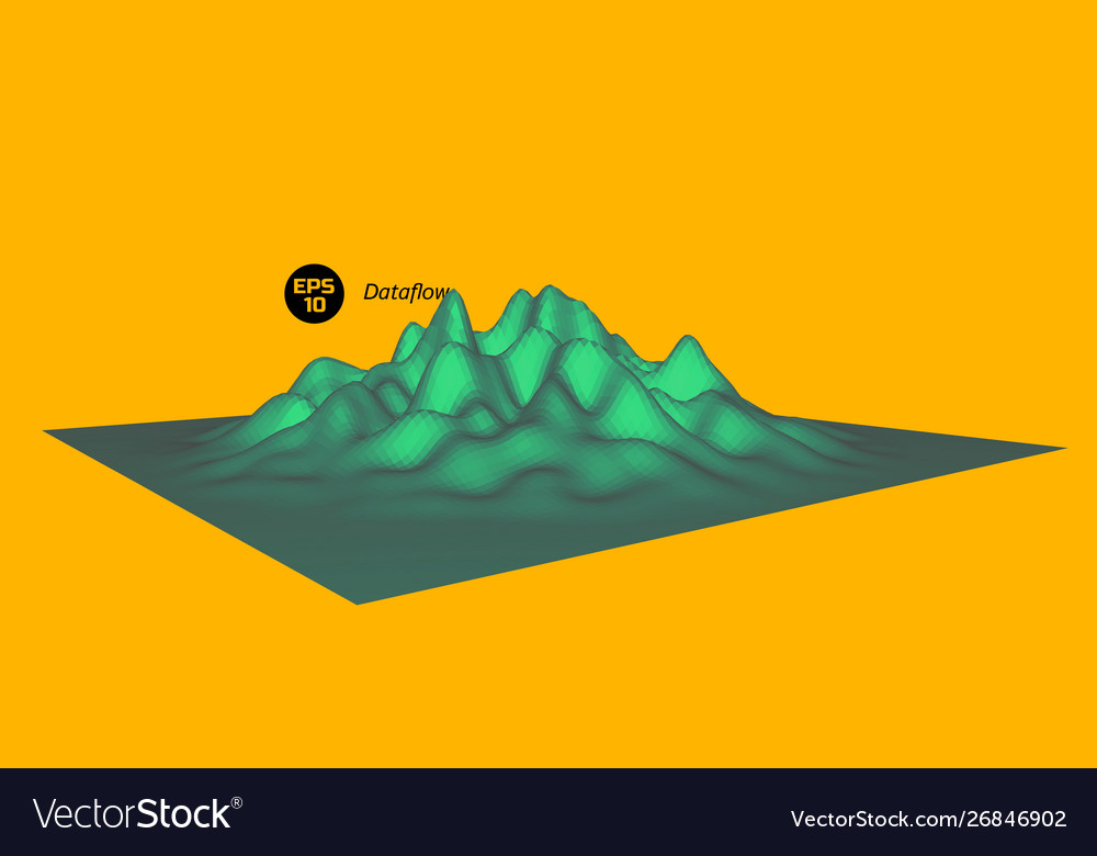 3d data chart digital Royalty Free Vector Image