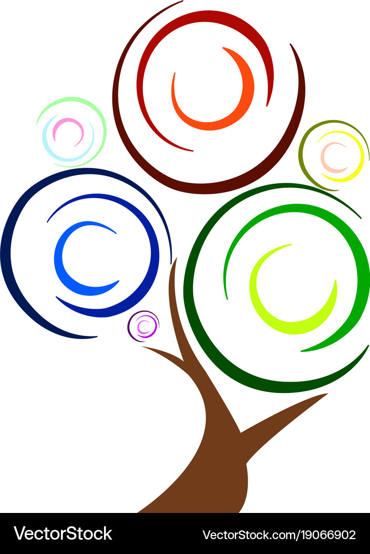 Abstract cute tree Royalty Free Vector Image - VectorStock