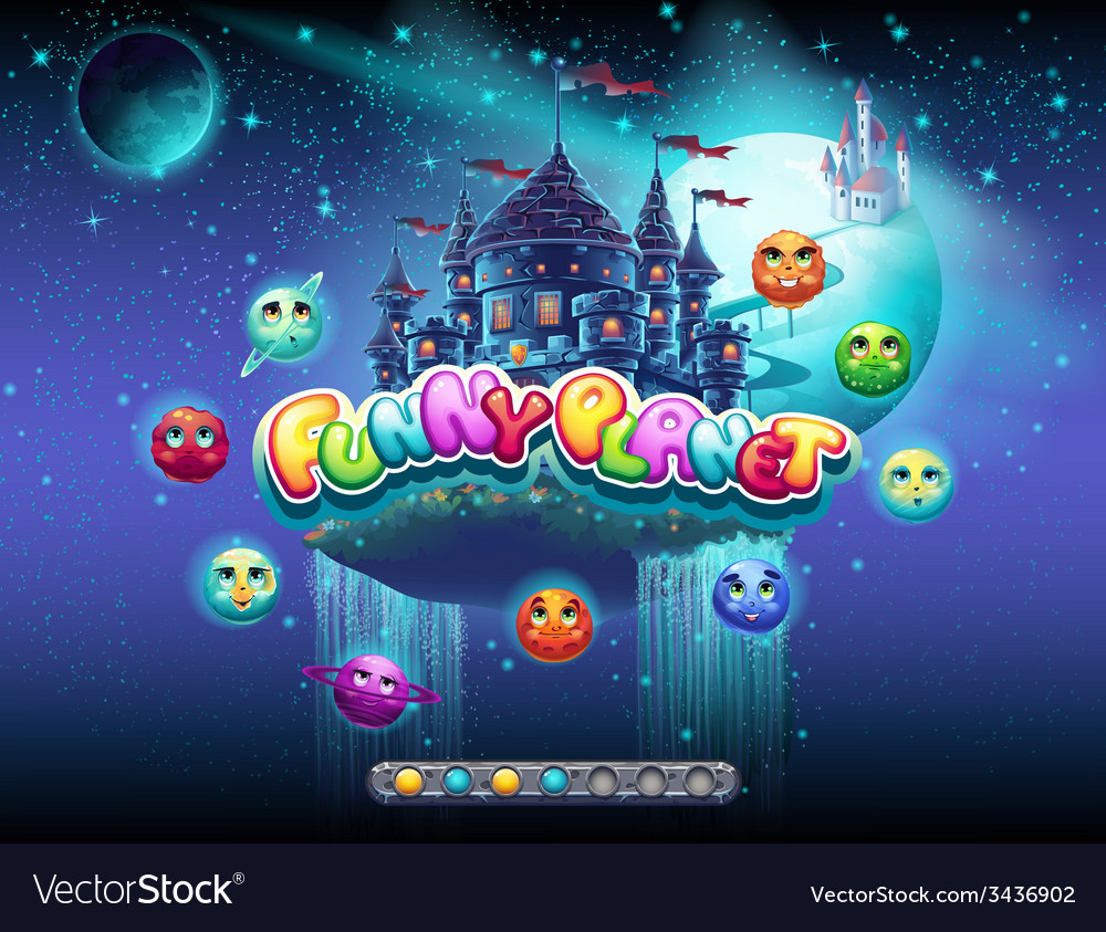An example loading screen for a computer game Vector Image