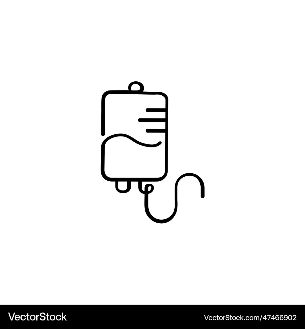 Blood donation line style icon design Royalty Free Vector