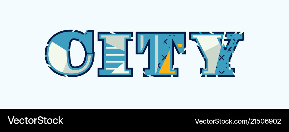 City concept word art Royalty Free Vector Image