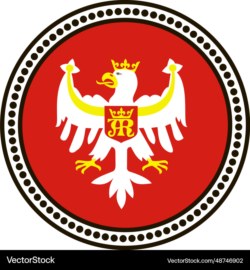 Coat of arms the yasel district Royalty Free Vector Image