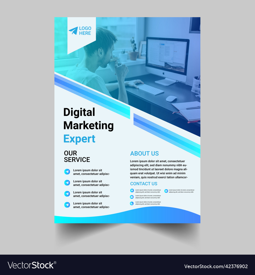 Digital marketing flyer templates Royalty Free Vector Image Digital marketing flyer templates Royalty Free Vector Image