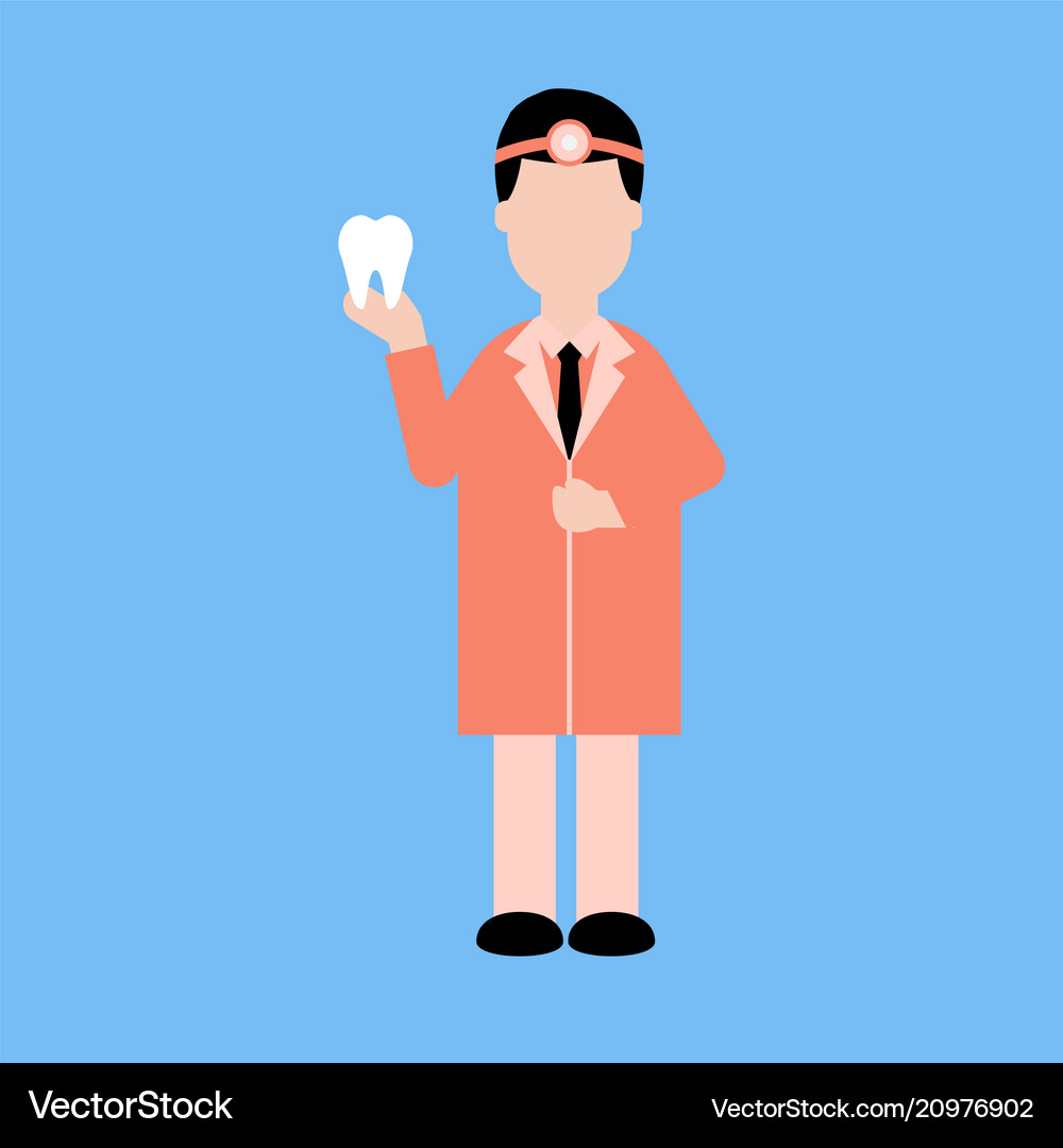 Doctor and teeth dentist concept - dentist Vector Image