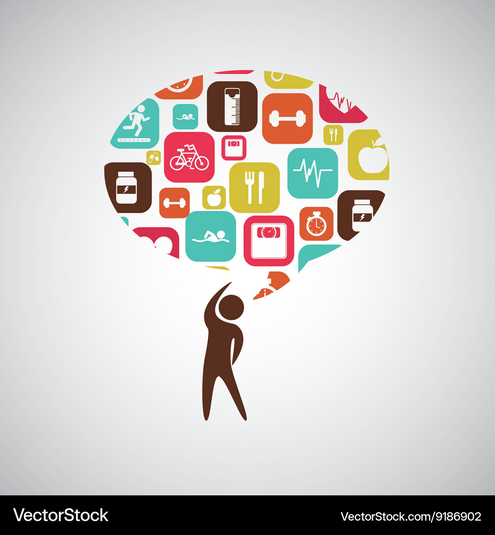 Fitness lifestyle design Royalty Free Vector Image