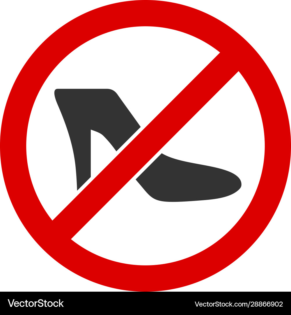 Flat no lady shoe icon Royalty Free Vector Image
