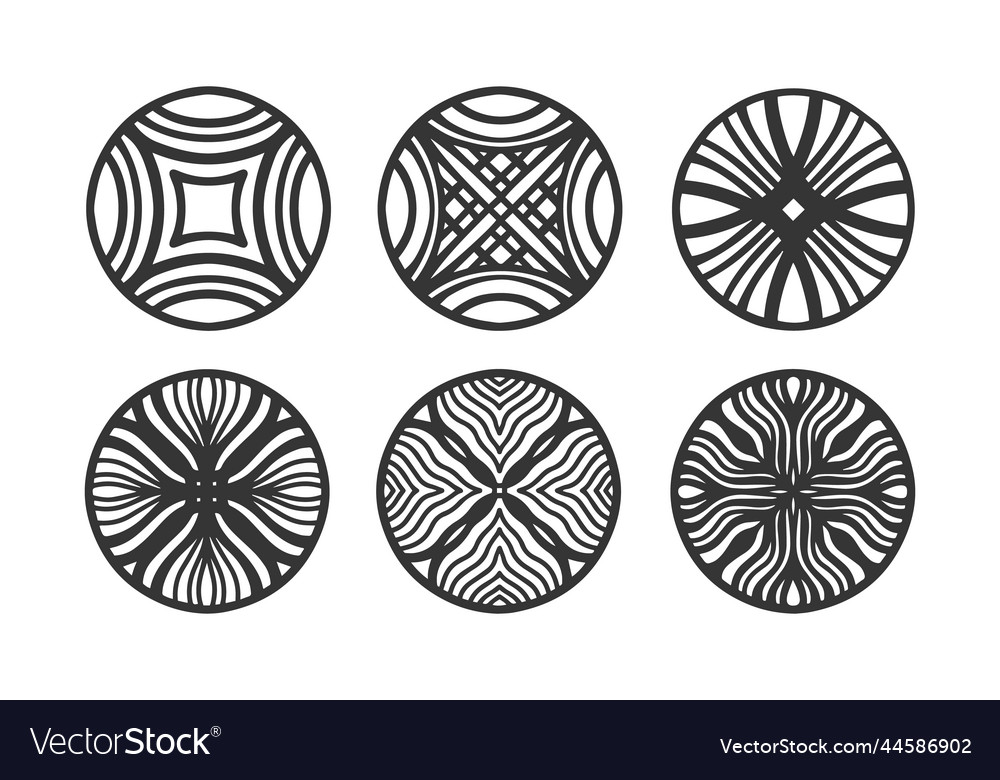 Hand drawn stencil element set Royalty Free Vector Image