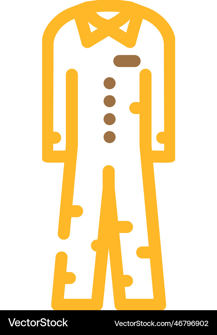 Prisoner uniform crime color icon Royalty Free Vector Image