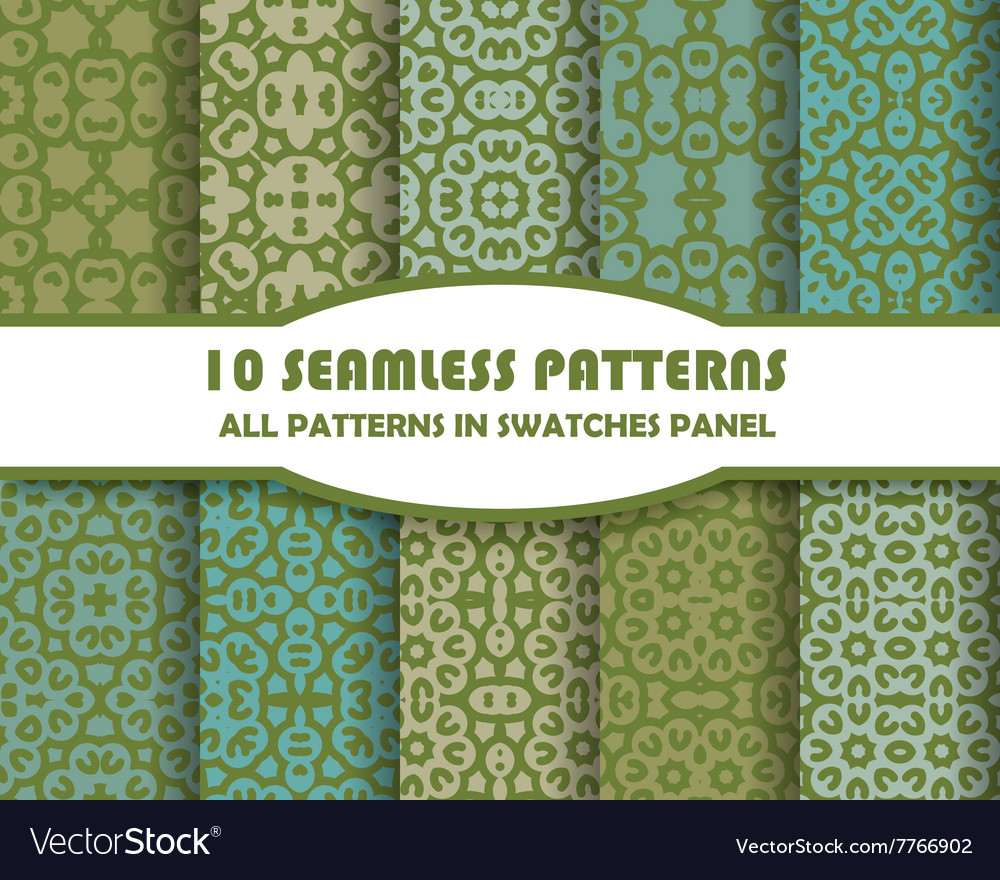 Seamless patterns set Royalty Free Vector Image