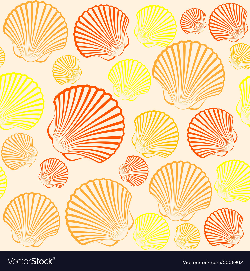 Shells seamless4 Royalty Free Vector Image - VectorStock
