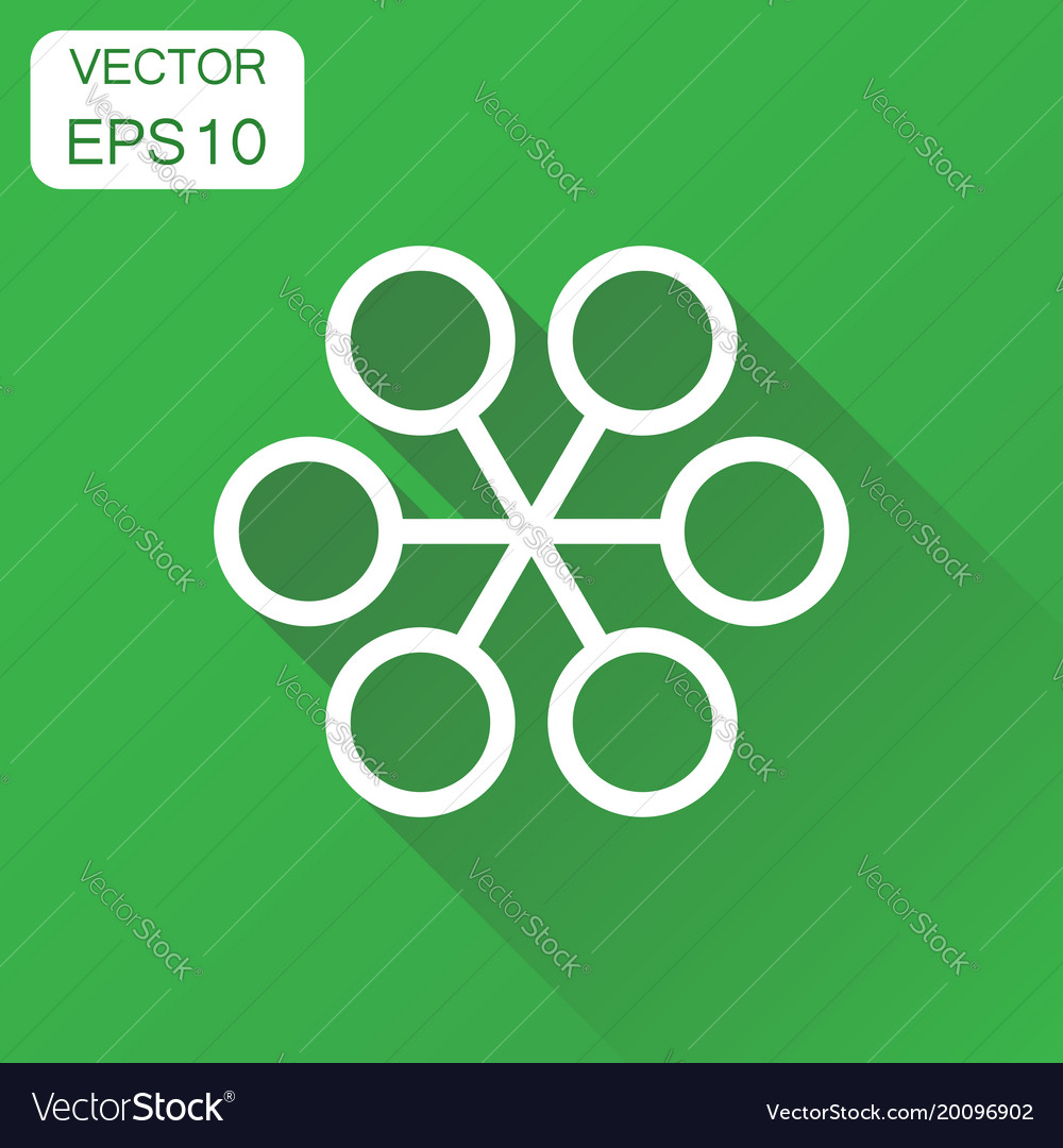 Structure chart icon business concept diagram Vector Image