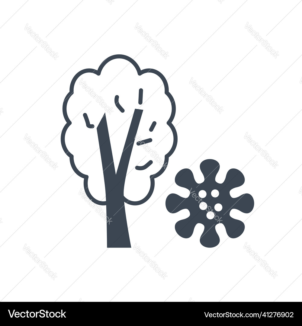 Virus on plant related glyph icon Royalty Free Vector Image
