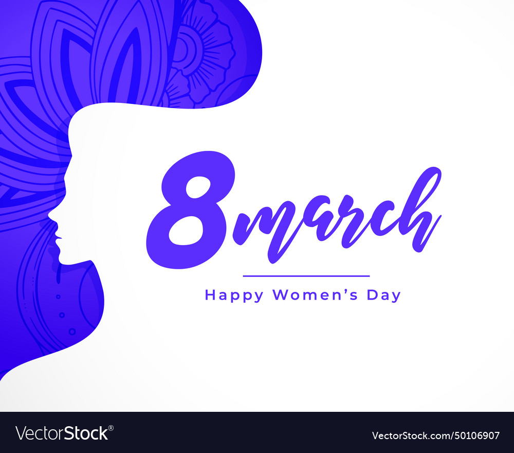 8th march happy womens day wishes background Vector Image