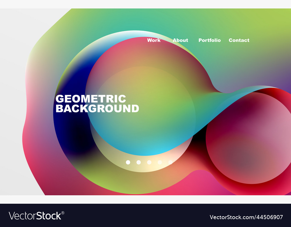 Abstract liquid background for your landing page Vector Image