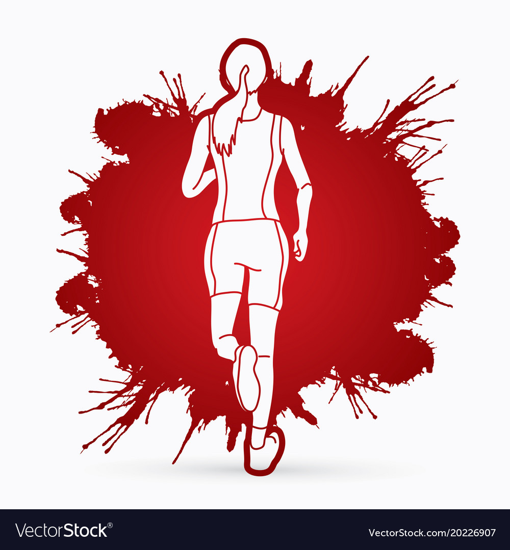 Athlete runner a woman runner running Royalty Free Vector