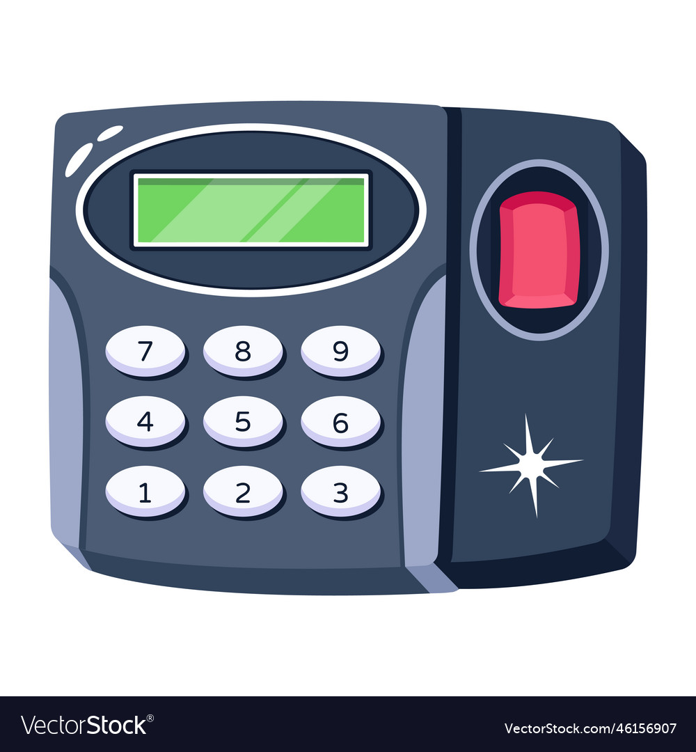 Attendance machine Royalty Free Vector Image - VectorStock