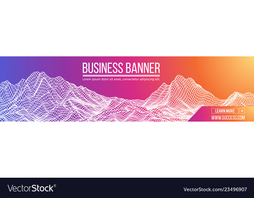 Computer banner business design eps Royalty Free Vector