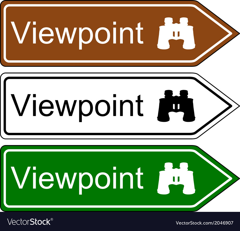 Direction sign viewpoint Royalty Free Vector Image