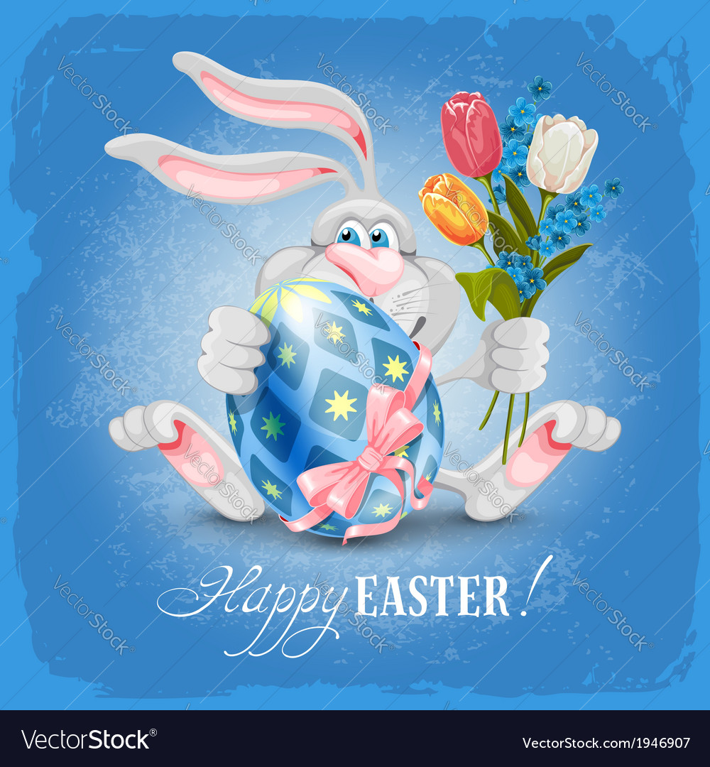 Easter rabbit Royalty Free Vector Image - VectorStock