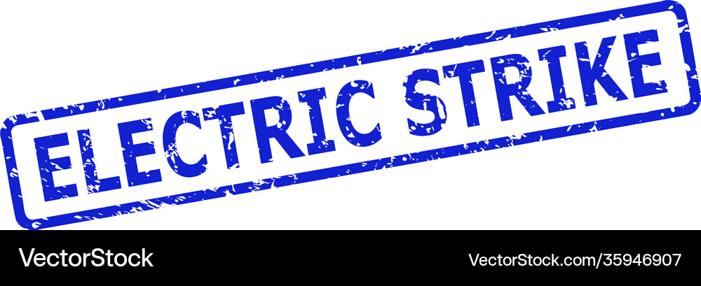 Electric strike stamp seal with scratched texture Vector Image