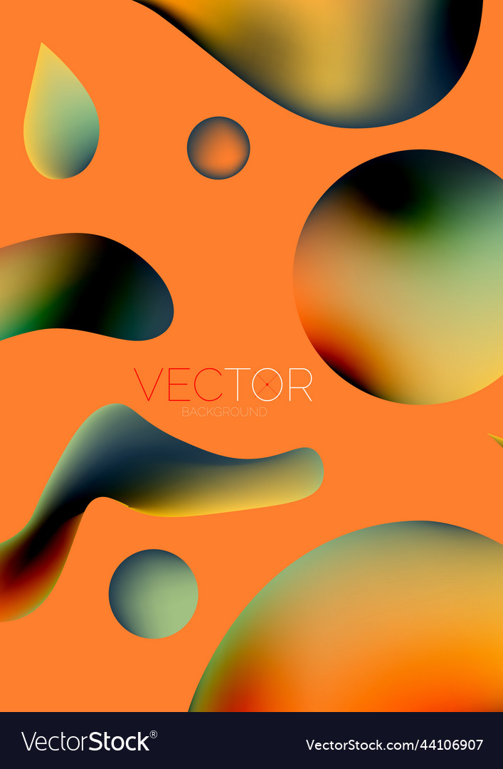 Fluid water drop shape composition abstract Vector Image