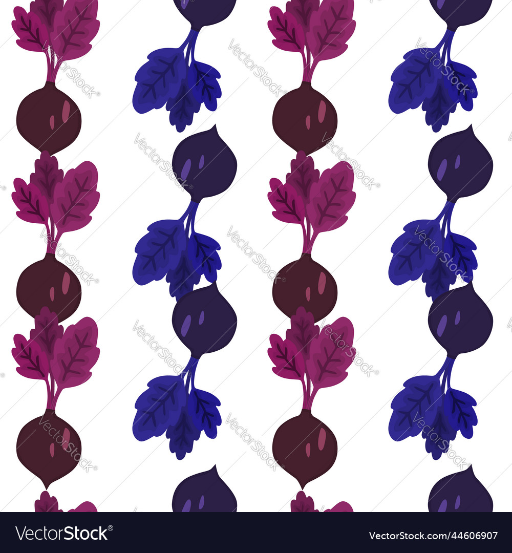 Hand drawn beet seamless pattern doodle beetroot Vector Image
